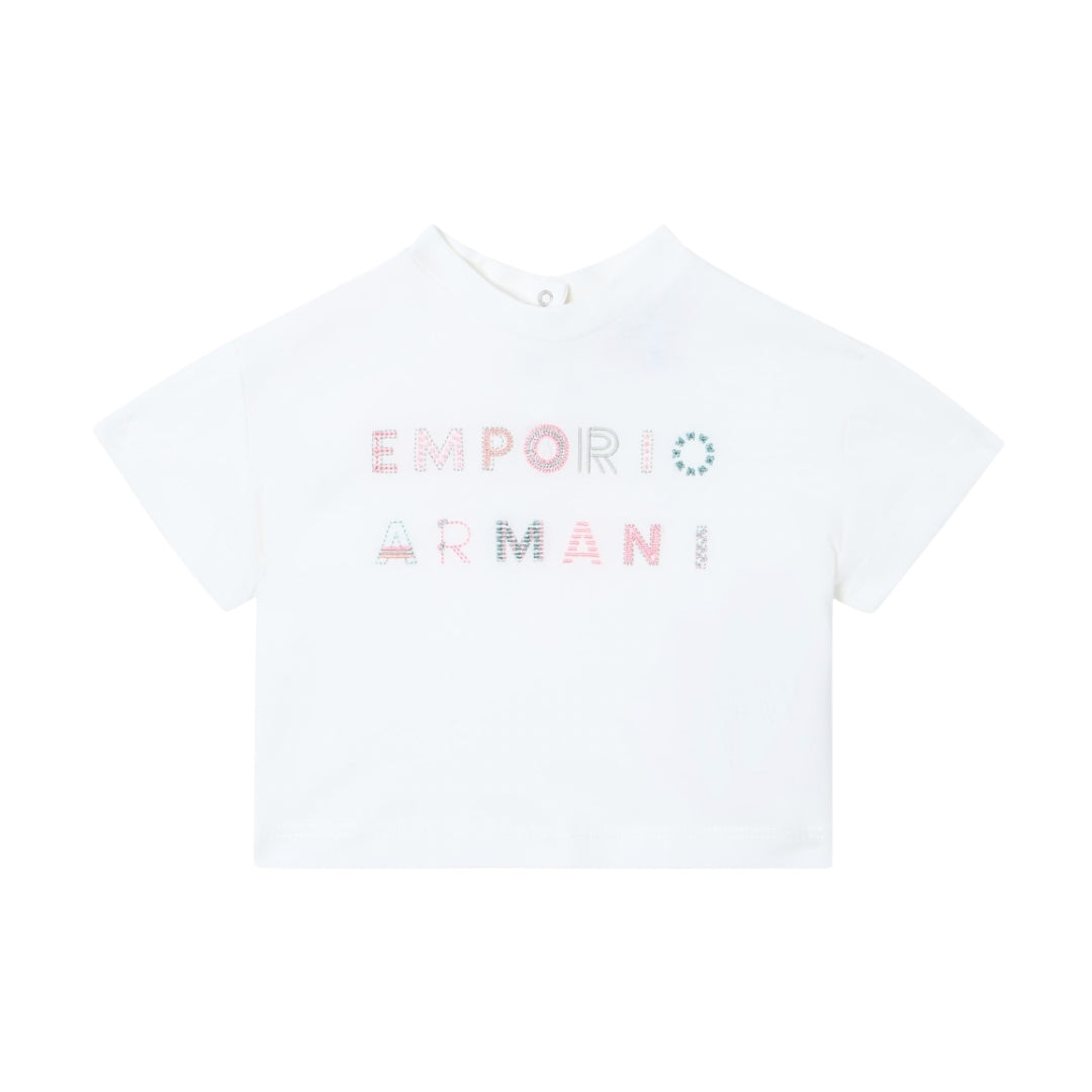 White Baby Armani Tee | The Red Balloon