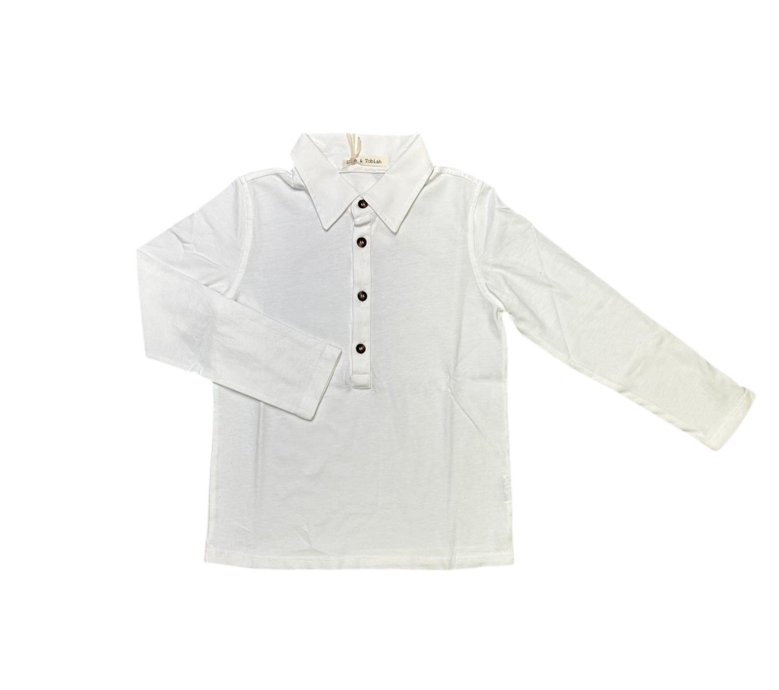 White Knitted Polo | The Red Balloon