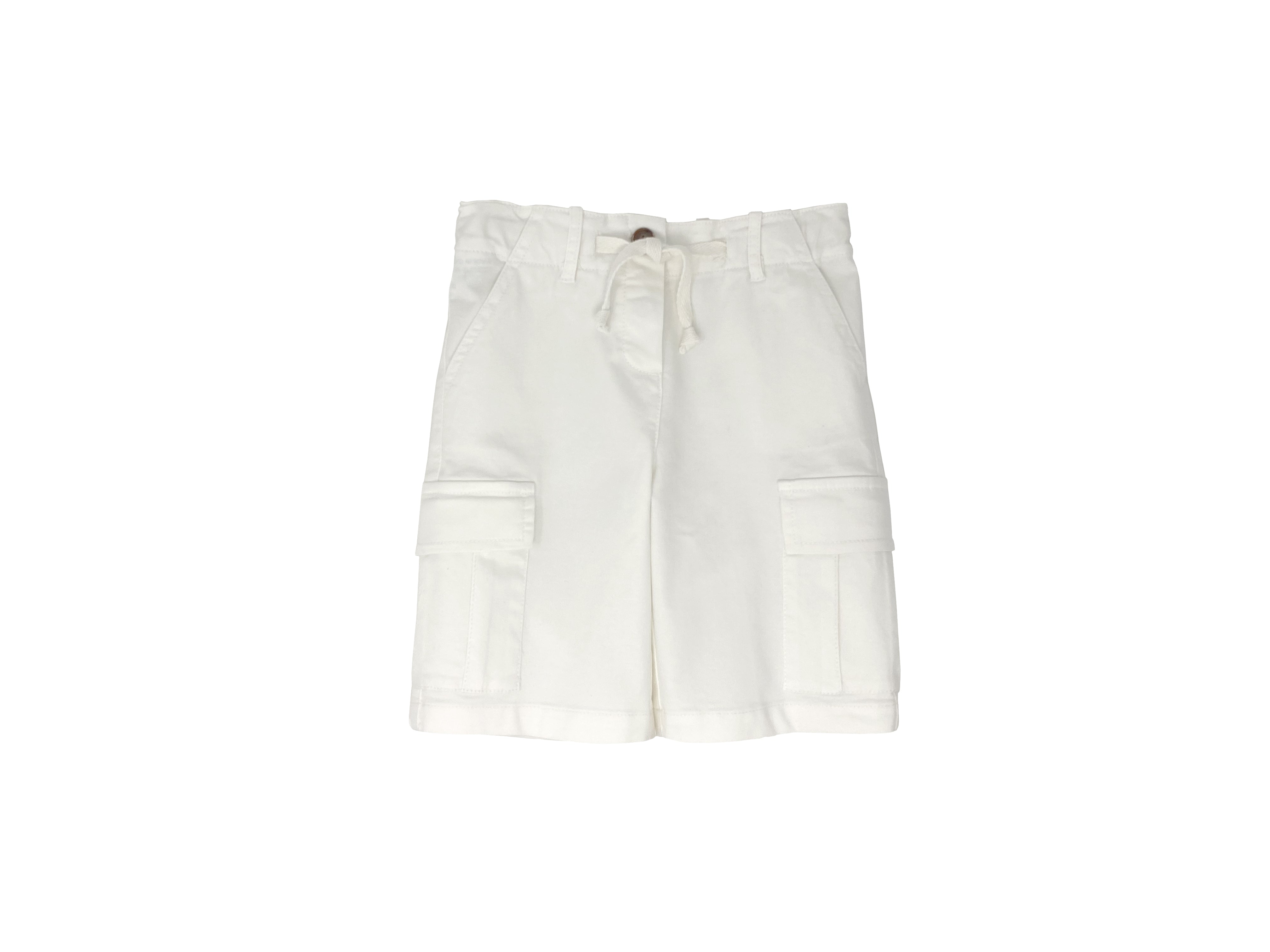White Cargo Pocket Shorts | The Red Balloon