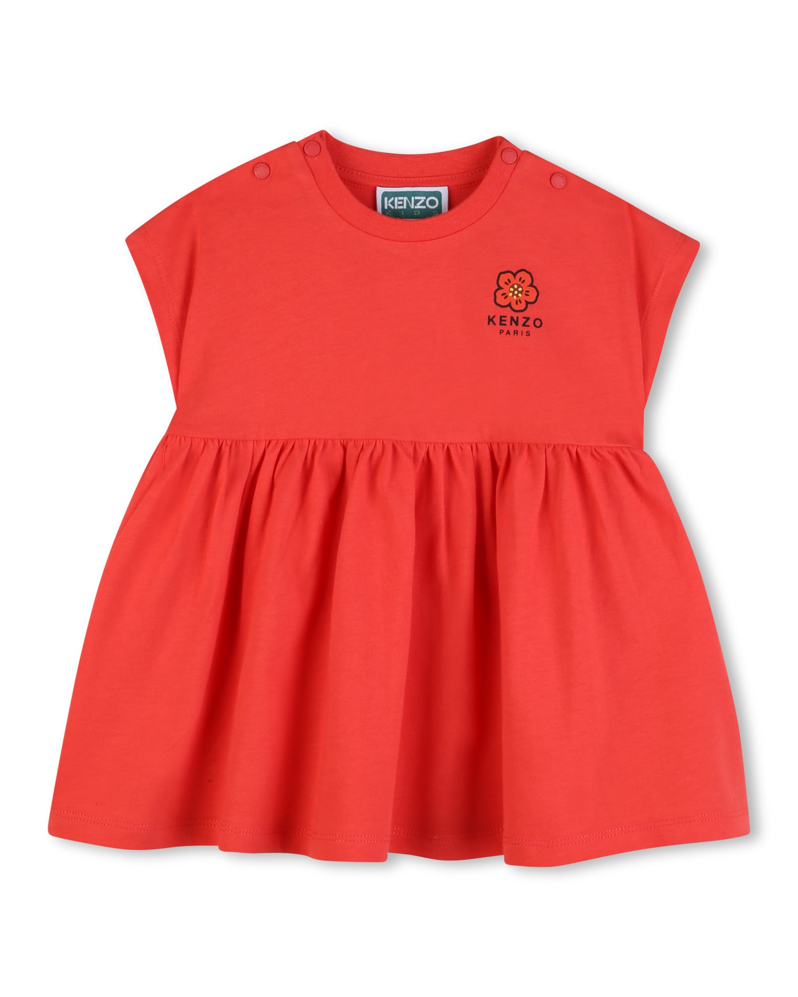 Red Baby Flower Logo Dress | The Red Balloon