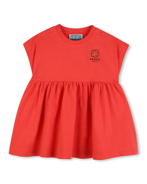 Red Baby Flower Logo Dress | The Red Balloon