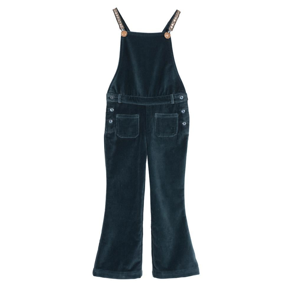Elodie Teal Velvet Overalls | The Red Balloon