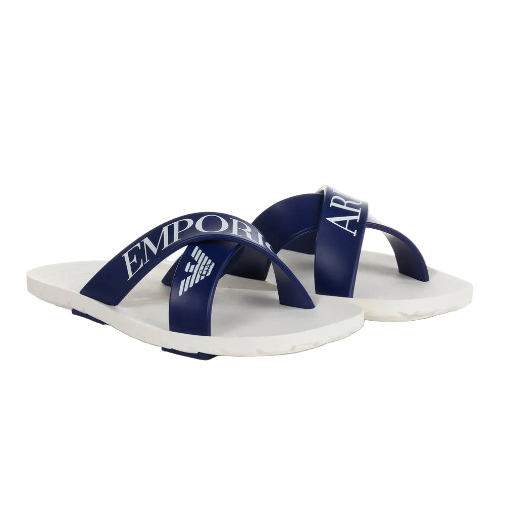 AJ Navy Cross Over Logo Slides | The Red Balloon