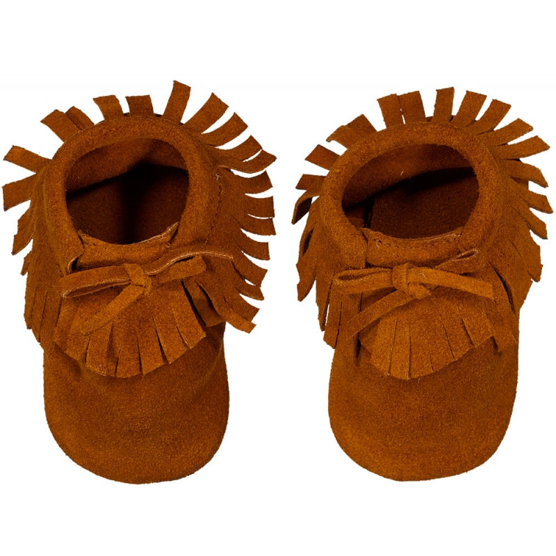 LL Apache Cognac Leather Skin Mocs | The Red Balloon
